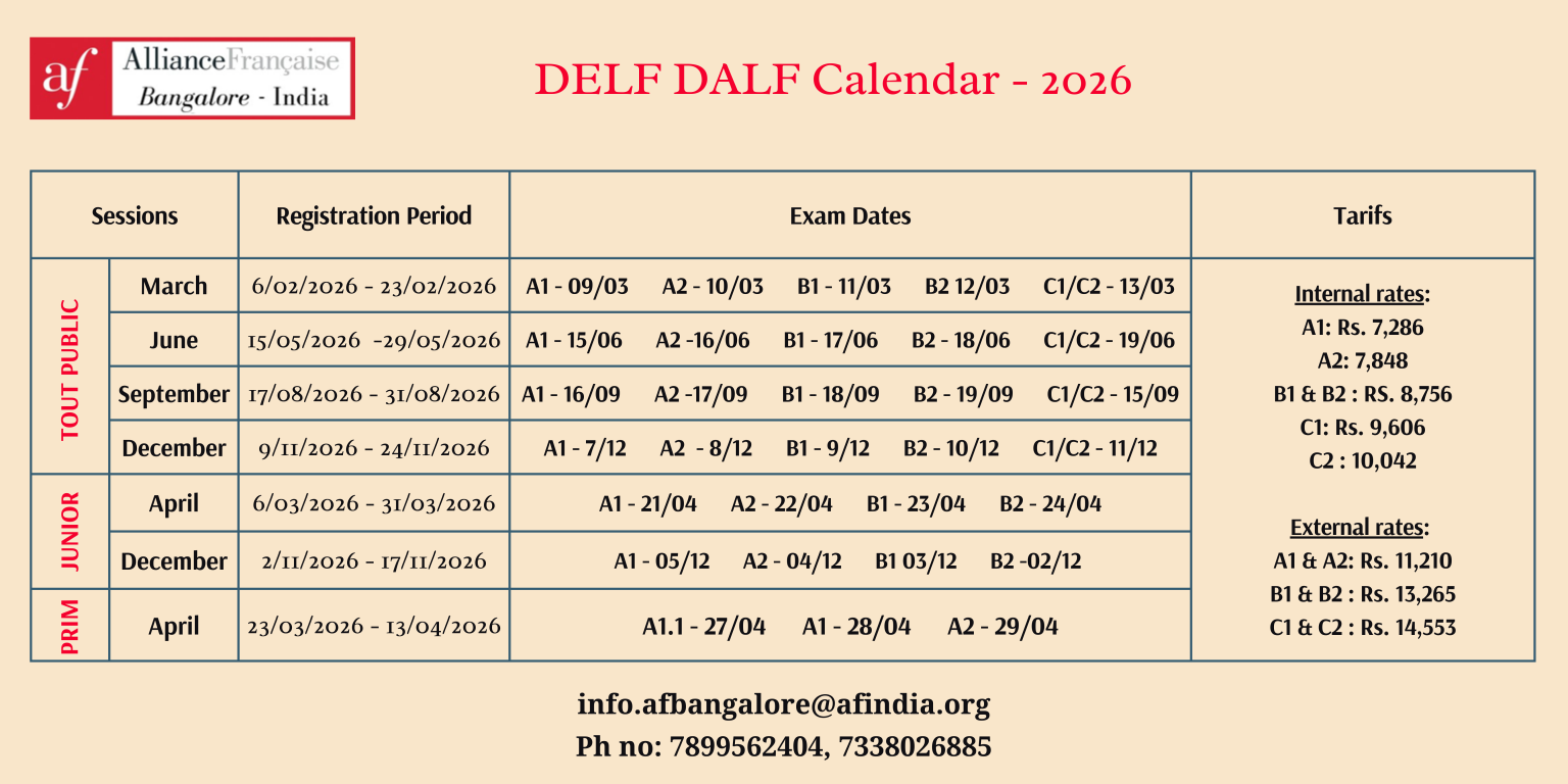 Official French Exams – Alliance Française de Bangalore